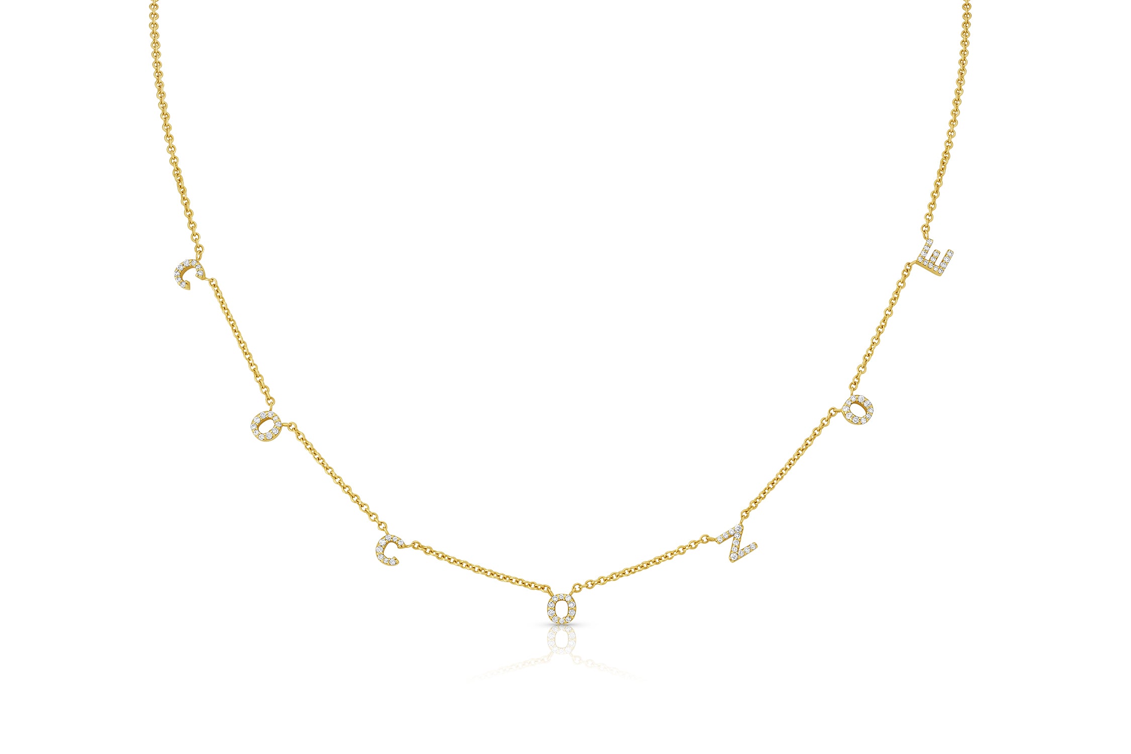 The Spaced Diamond Letter Necklace – Scout Fine Jewelry