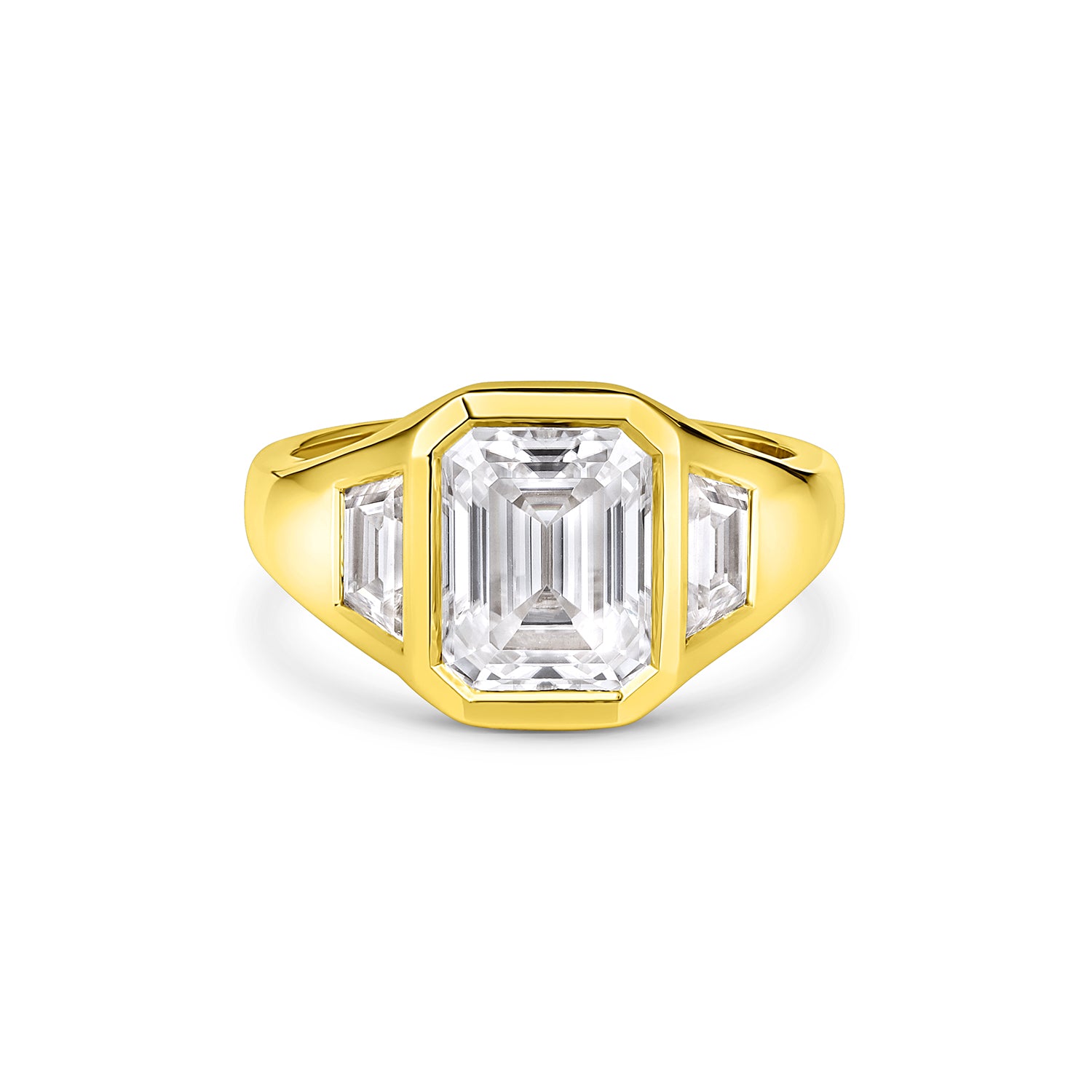 The Shield Three Stone Engagement Ring – Scout Fine Jewelry